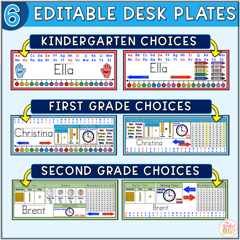 Student Desk Name Plates & Labels - Lead in Literacy - Resources For ...