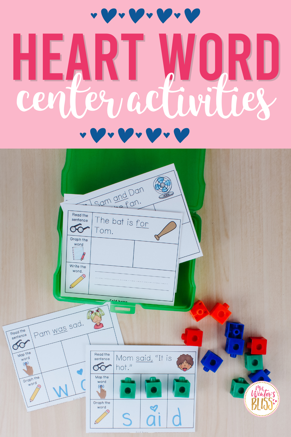 Heart Word Center Activities - Lead in Literacy - Resources For ...
