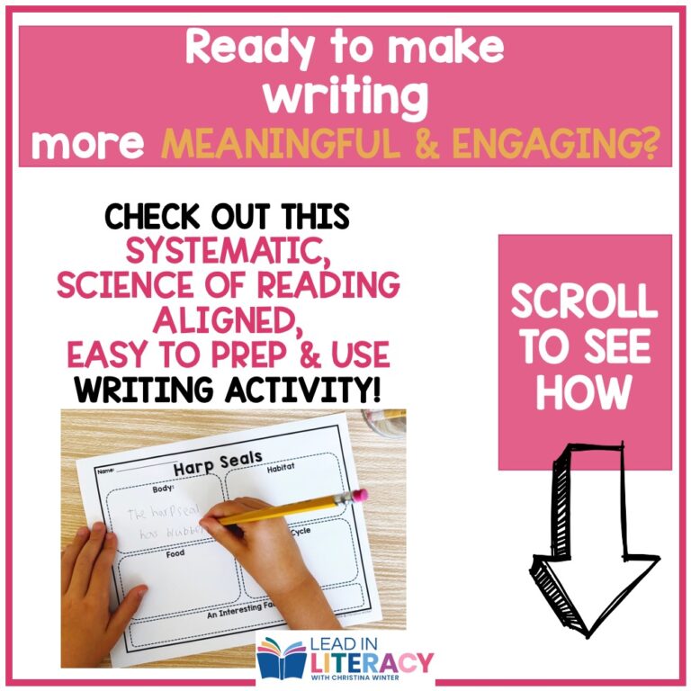 1st & 2nd Grade Informational Writing Center BUNDLE - Lead in Literacy ...