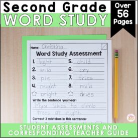2nd Grade Word Study Printables & Assessment yearlong BUNDLE- editable ...