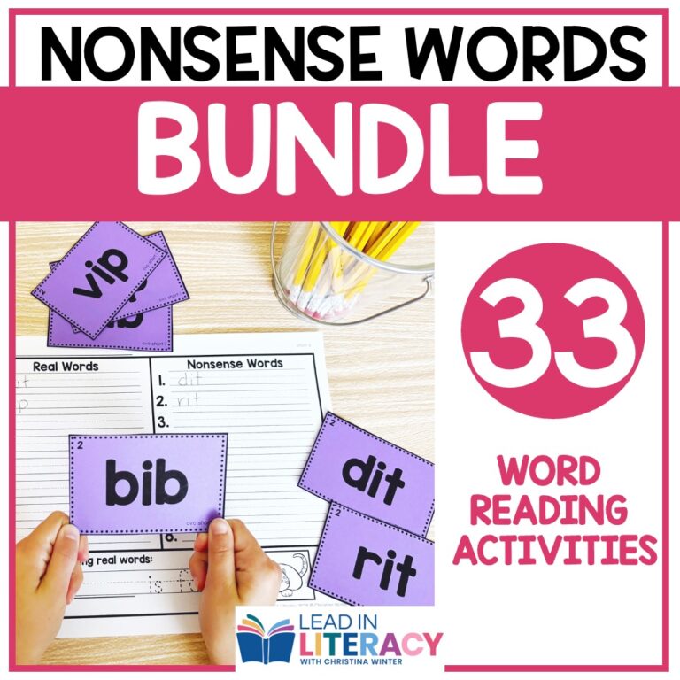 Nonsense Words Phonics Center YEARLONG BUNDLE - Lead in Literacy ...