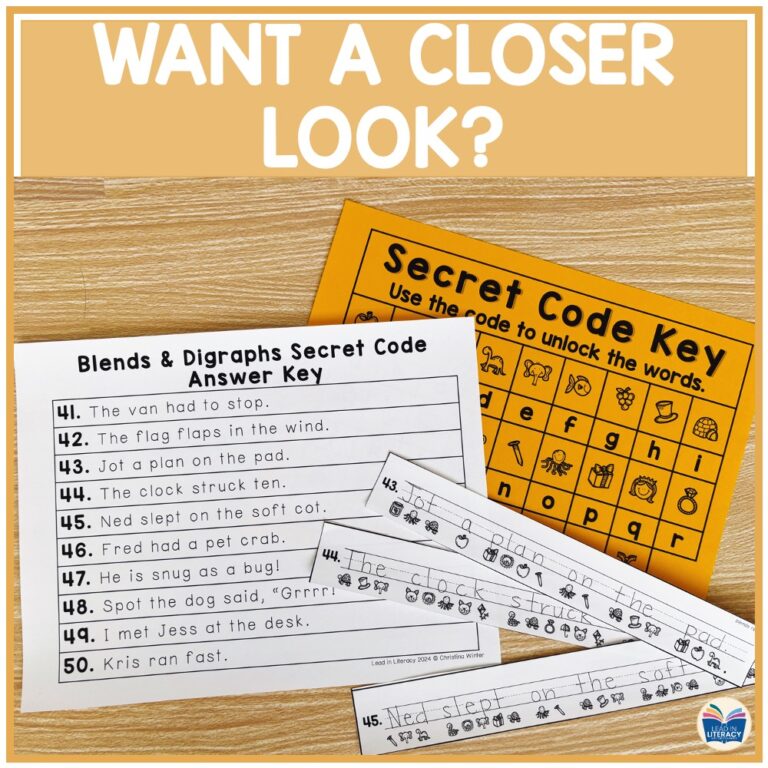 Secret Code Phonics Center - Blends & Digraphs - Lead in Literacy ...
