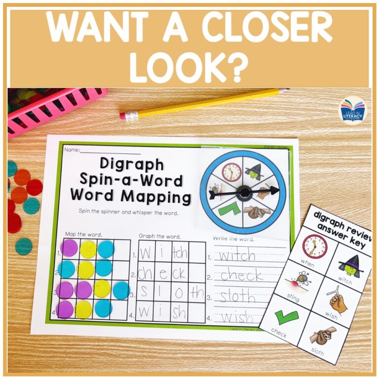 Spin A Word Phonics Center - Blends & Digraphs - Lead in Literacy ...
