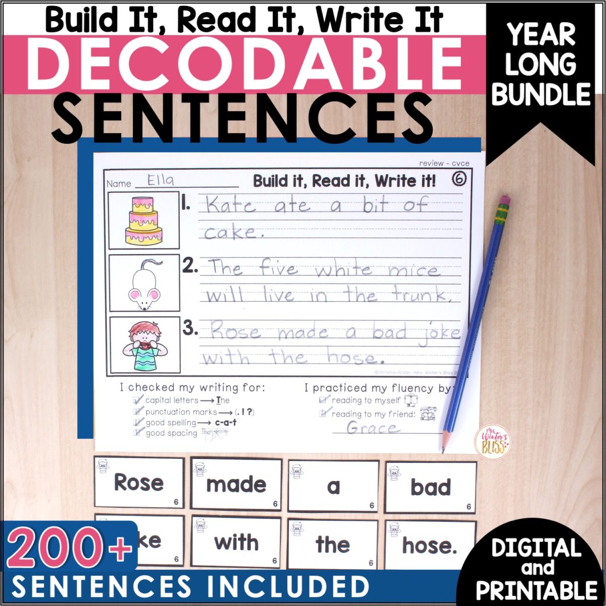 Decodable Sentence Building - Lead in Literacy - Resources For ...