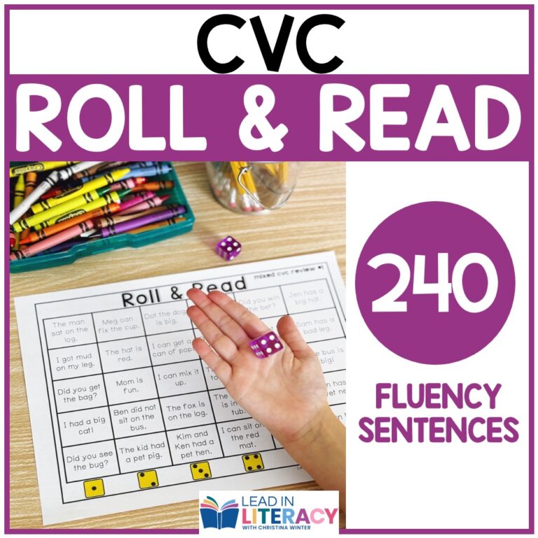 Roll and Read Phonics Center - CVC - Lead in Literacy - Resources For ...