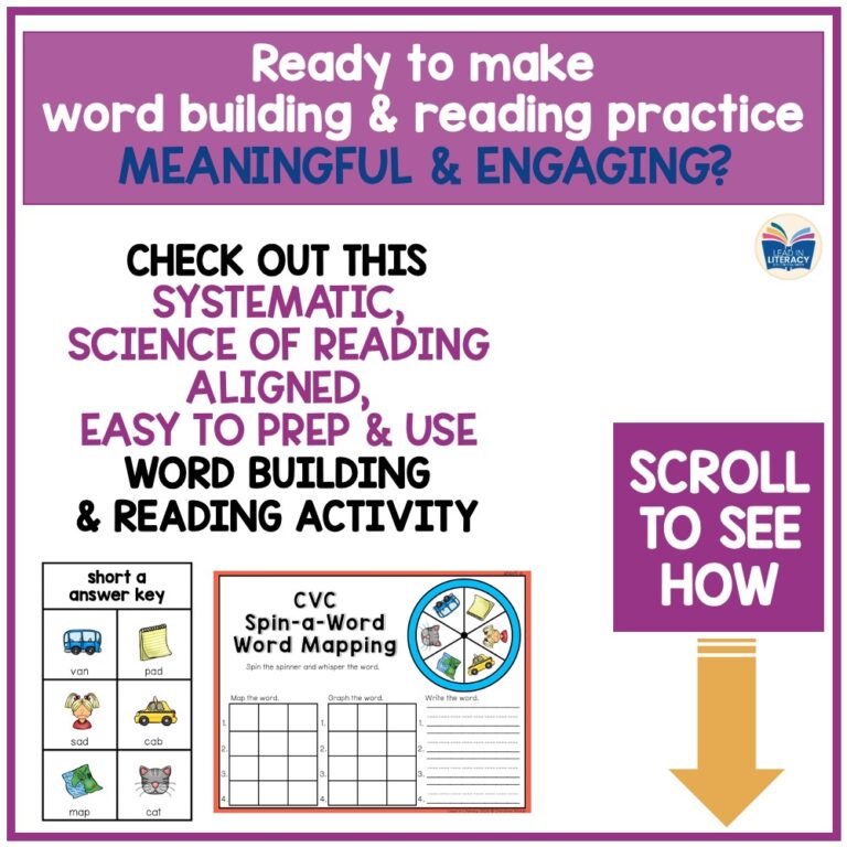 Spin A Word Phonics Center - CVC - Lead in Literacy - Resources For ...