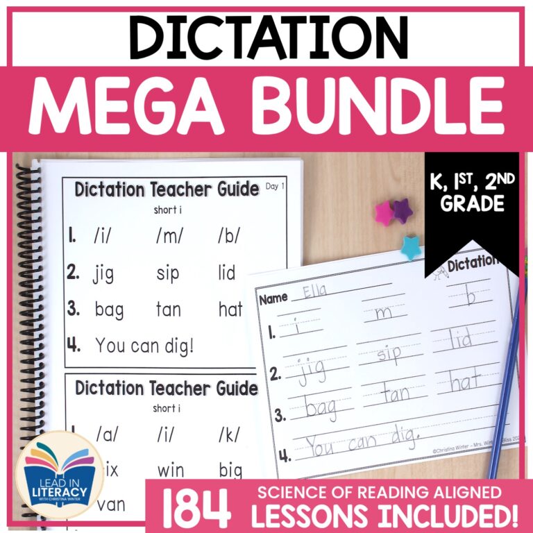 FREE Dictation Practice Activities for K-2 Students - Lead in Literacy ...