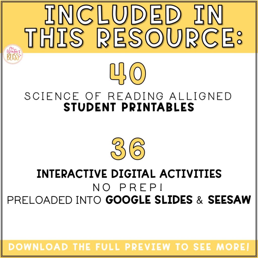 Phonics Activities Digraphs - Printable & Digital - Science of Reading ...