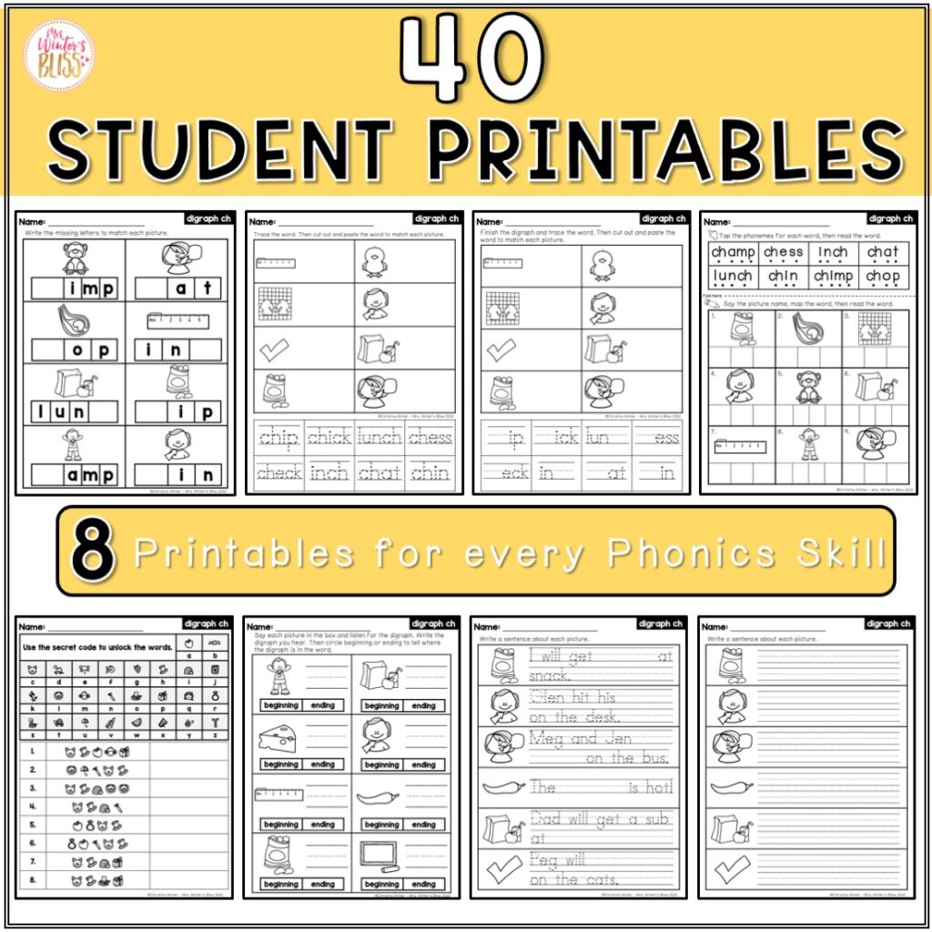 Phonics Activities Digraphs - Printable & Digital - Science of Reading ...