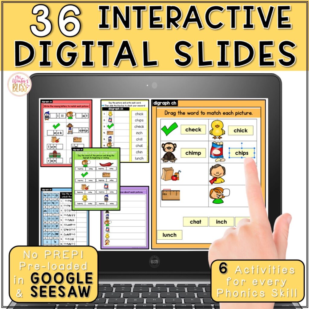 Phonics Activities Digraphs - Printable & Digital - Science of Reading ...