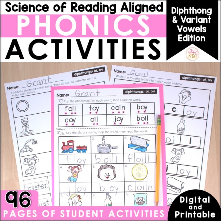 How to Teach Diphthongs - Lead in Literacy - Resources For Kindergarten ...