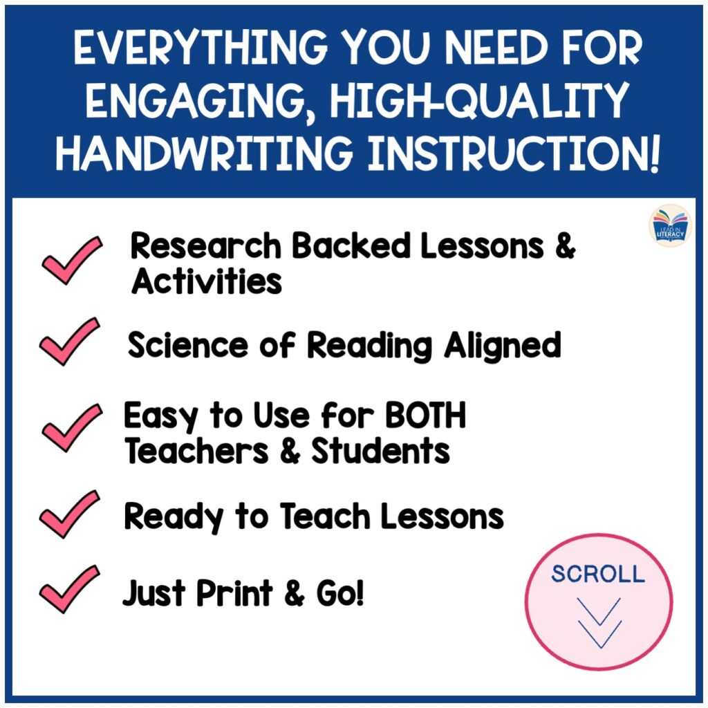 Handwriting Curriculum - Yearlong Printing Practice, Lesson Plans ...