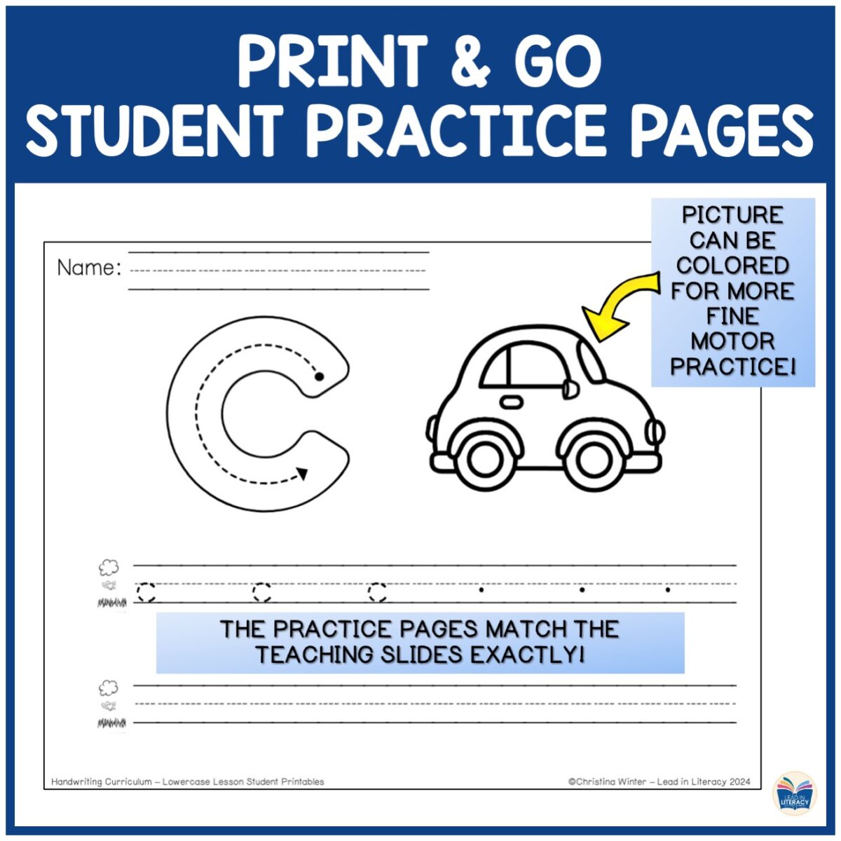 Handwriting Curriculum - Yearlong Printing Practice, Lesson Plans ...