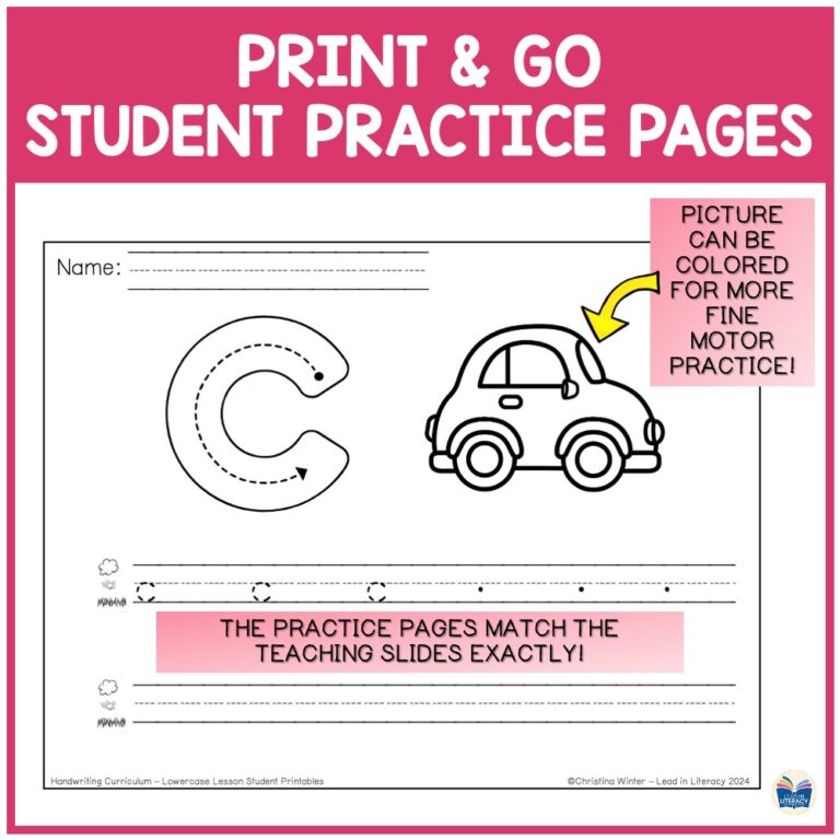 FREE Handwriting Curriculum - Printing Practice, Lesson Plans, & Audio ...