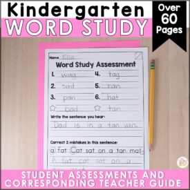 Kindergarten Word Study Assessments EDITABLE {year-long} - Lead in ...