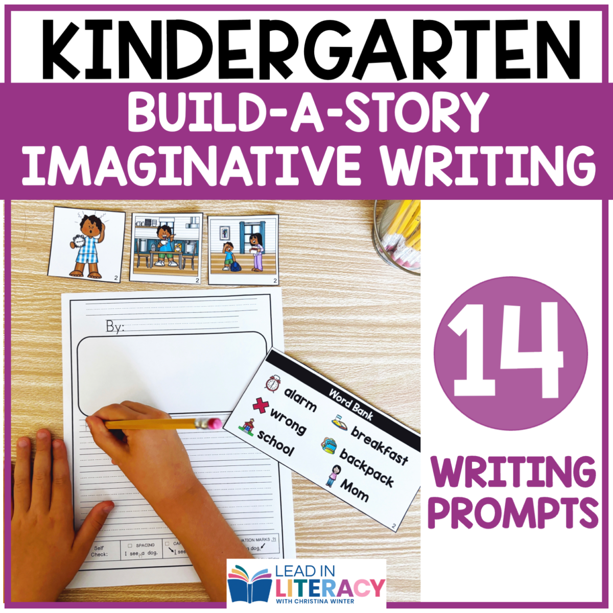 Kindergarten Build A Story Imaginative Writing Center - Lead in ...