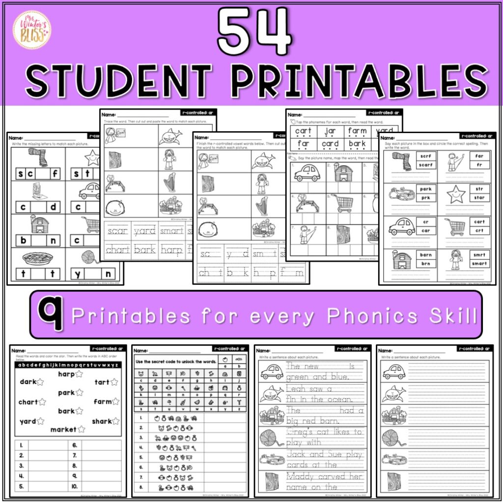 Phonics Activities R-Controlled Vowel - Printable & Digital - Science ...