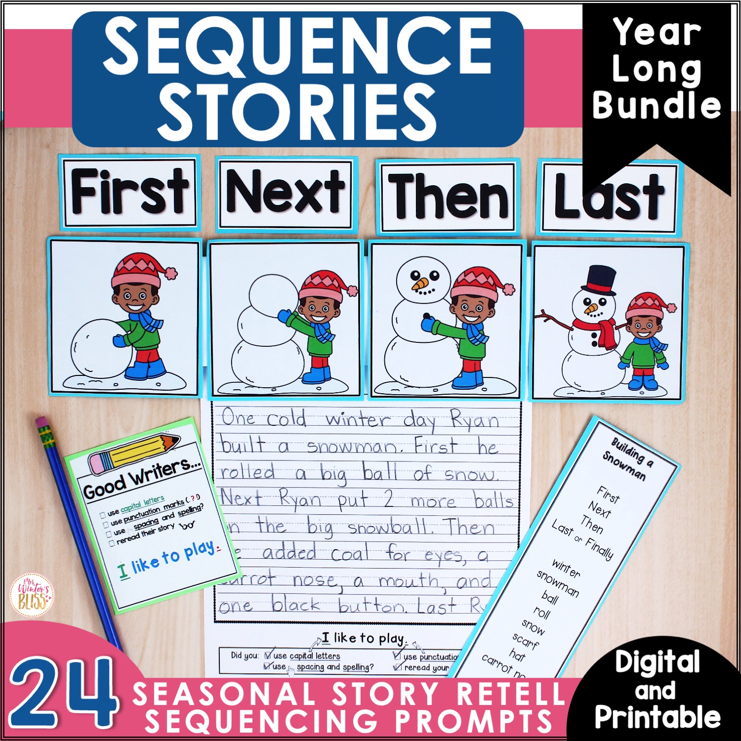 Sequence Writing and Story Retell - BUNDLE - Lead in Literacy ...