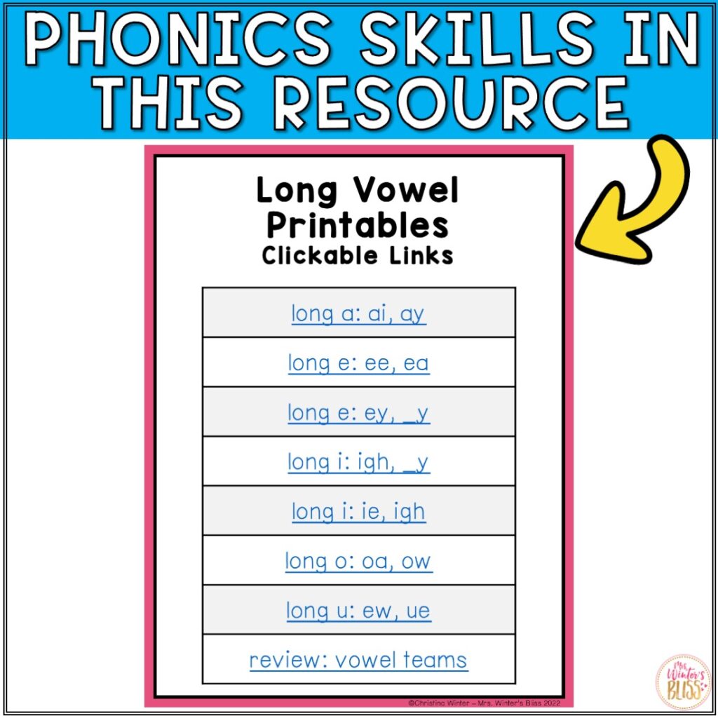 Phonics Activities Vowel Teams - Printable & Digital - Science of ...