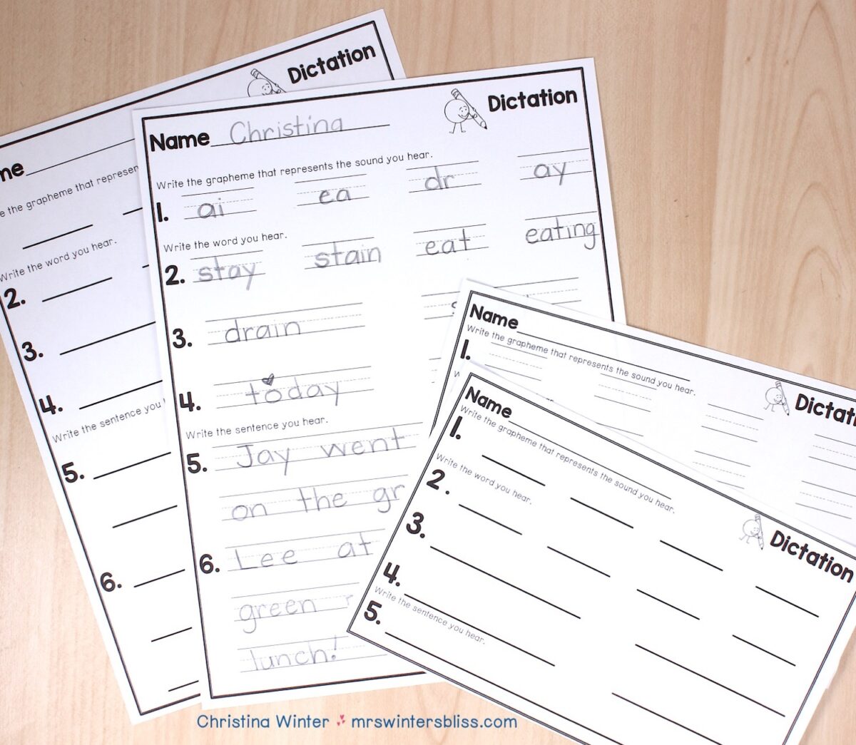 FREE Dictation Practice Activities for K-2 Students - Lead in Literacy ...
