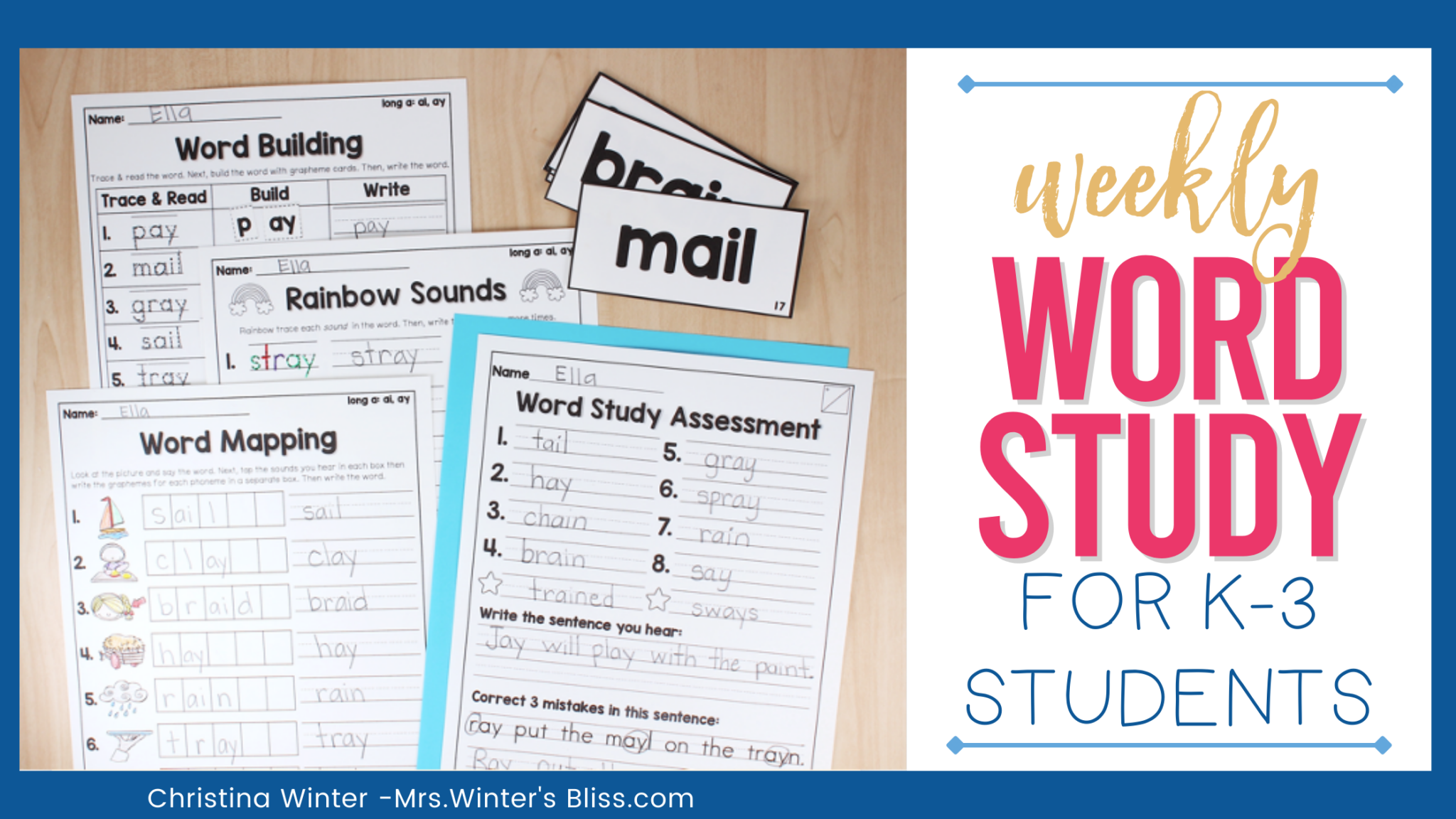 Weekly Word Study Units for K-3 - Lead in Literacy - Resources For ...