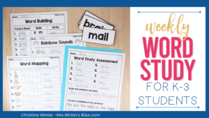 Weekly Word Study Units for K-3 - Lead in Literacy - Resources For ...