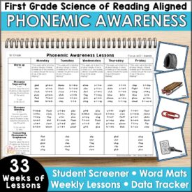 Kindergarten & 1st Grade Phonemic Awareness Yearlong Curriculum ...