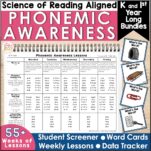 Kindergarten & 1st Grade Phonemic Awareness Yearlong Curriculum ...