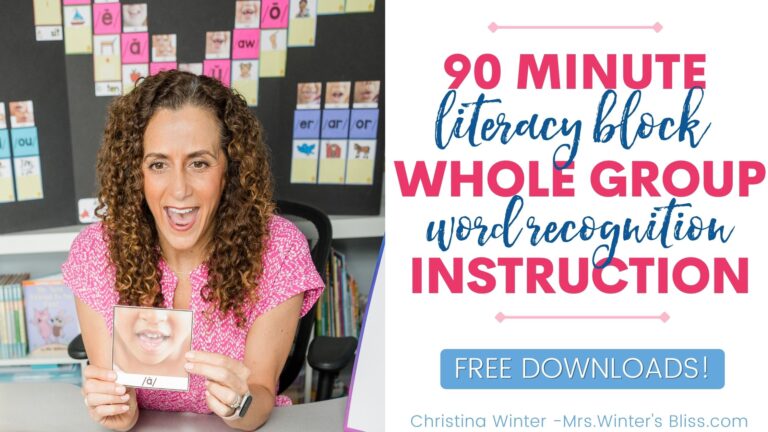 The 90 Min Literacy Block: Whole Group Word Recognition Instruction ...