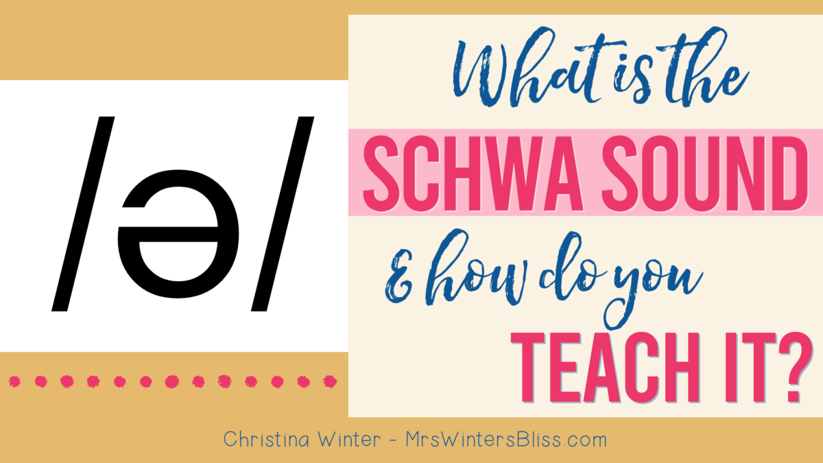 What is the Schwa Sound & How Do You Teach It? - Lead in Literacy ...