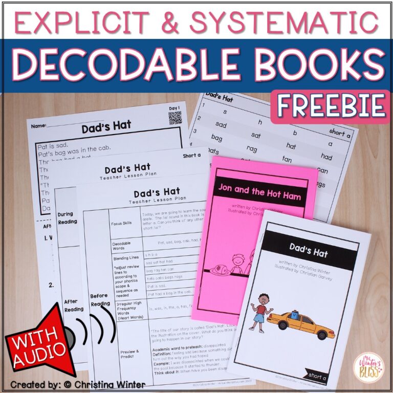 FREE Decodable Books with Comprehension Questions - Lead in Literacy ...