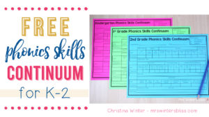 FREE Phonics Skills Continuum for K-2 - Lead in Literacy - Resources ...
