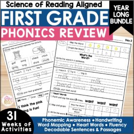 1st Grade Yearlong Phonics Cumulative Review - printable activities ...