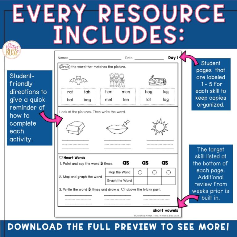 Yearlong Phonics Cumulative Review MEGA BUNDLE - Kindergarten, 1st ...