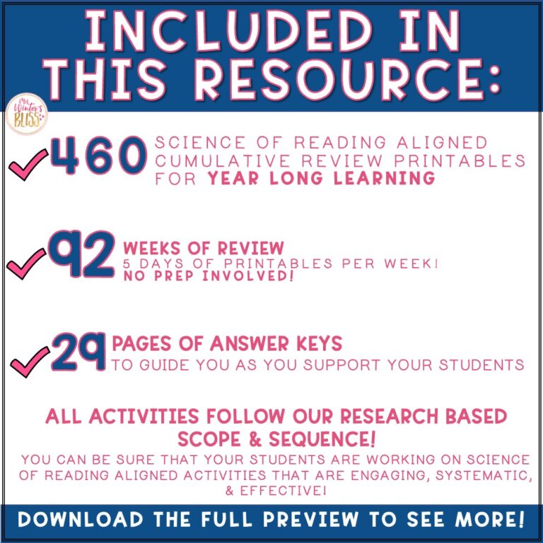 Yearlong Phonics Cumulative Review MEGA BUNDLE - Kindergarten, 1st ...