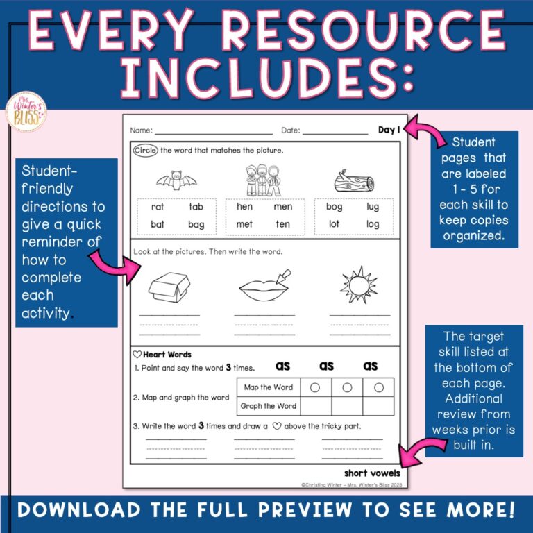 2nd Grade Yearlong Phonics Cumulative Review - printable activities ...