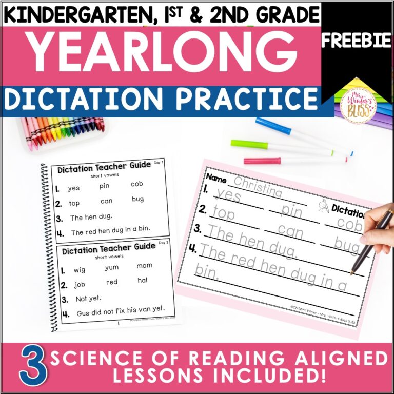 FREE K-2nd Grade Dictation Activities - Lead in Literacy - Resources ...