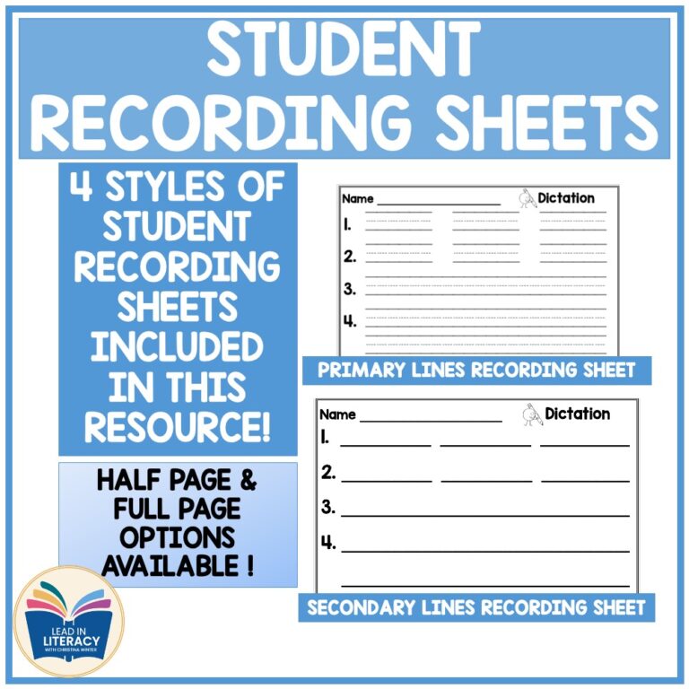 2nd Grade Dictation - Teacher Guide & Student Printable - Lead in ...