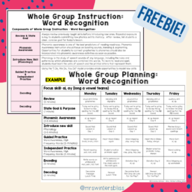 The 90 Min Literacy Block: Whole Group Word Recognition Instruction ...