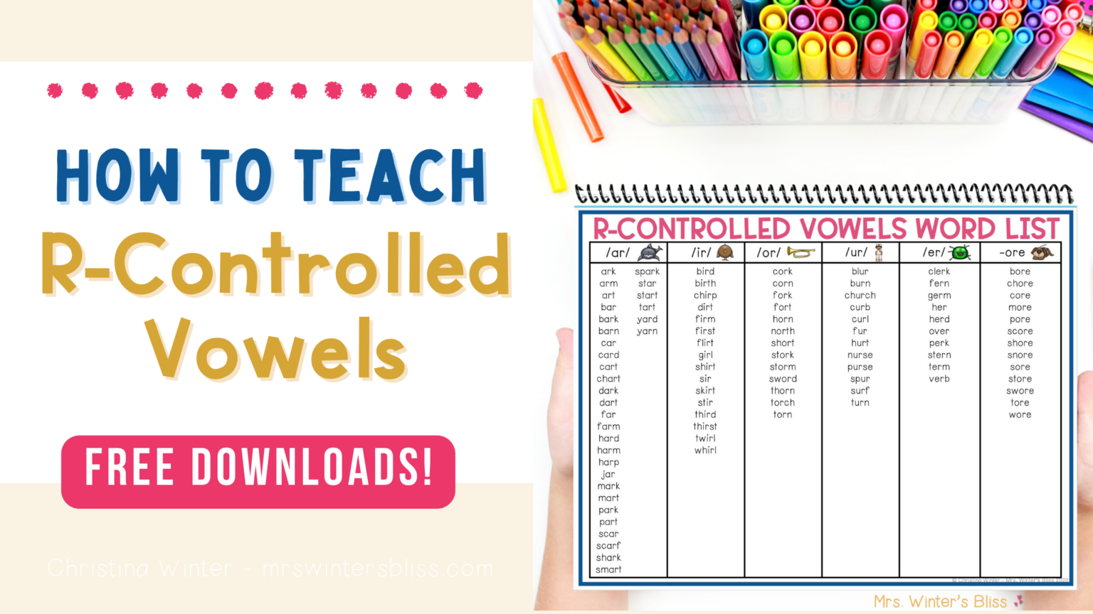 How to Teach R-Controlled Vowels - Lead in Literacy - Resources For ...
