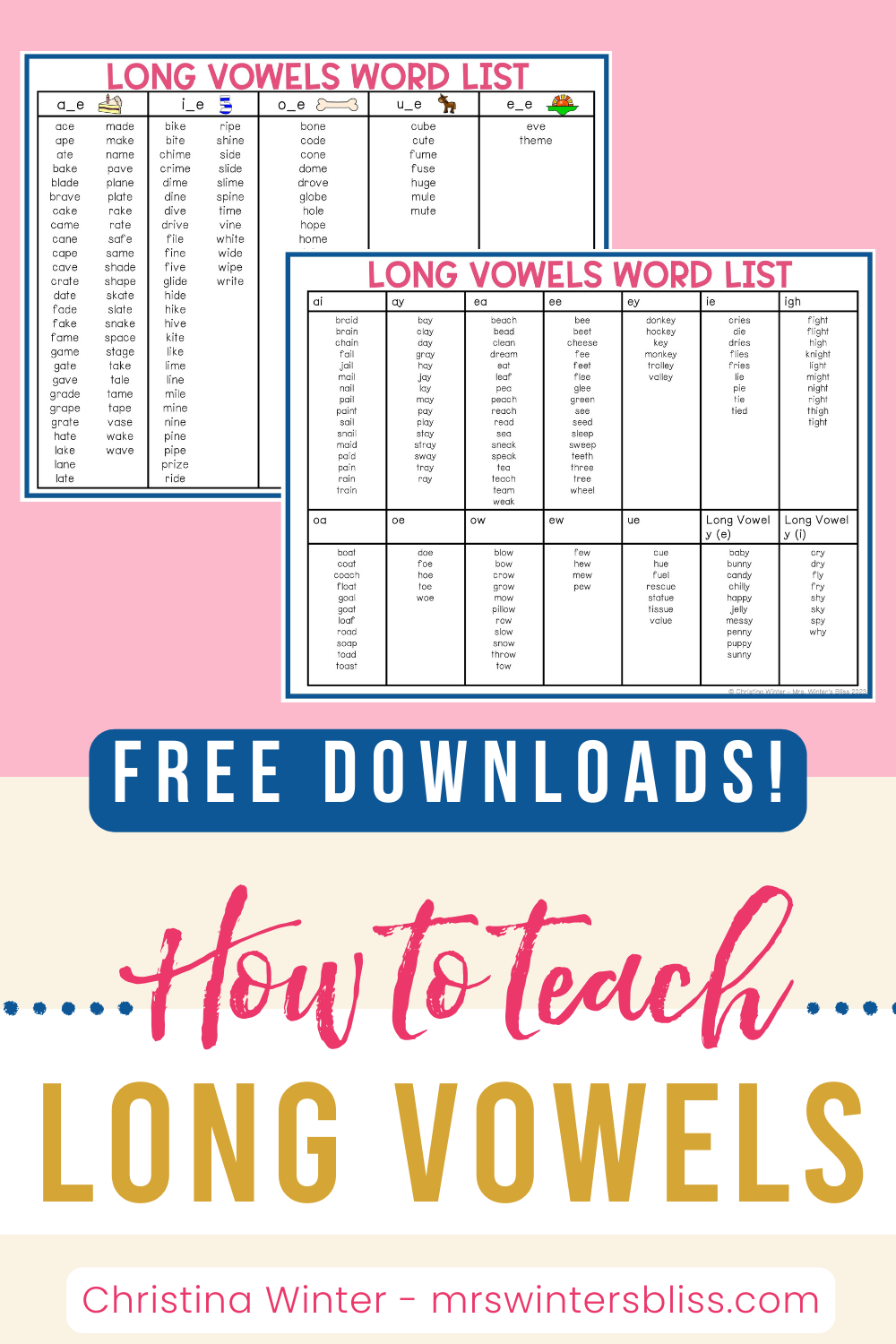 How to Teach Long Vowels - Lead in Literacy - Resources For ...