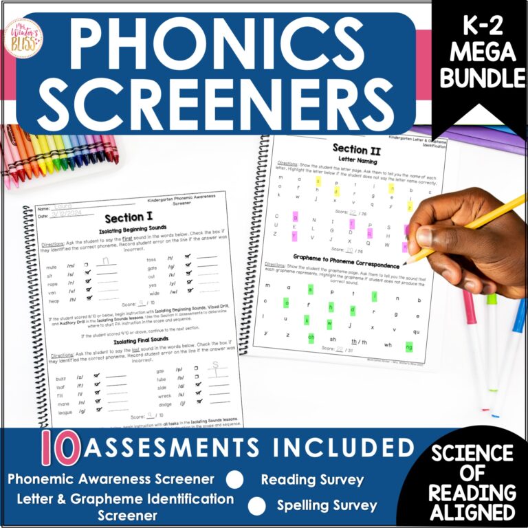 A Guide to Quick Phonics Screeners and Assessments - Lead in Literacy ...