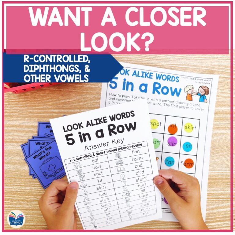 Look Alike Word Centers - Phonics Bingo Games Yearlong BUNDLE - Lead in ...