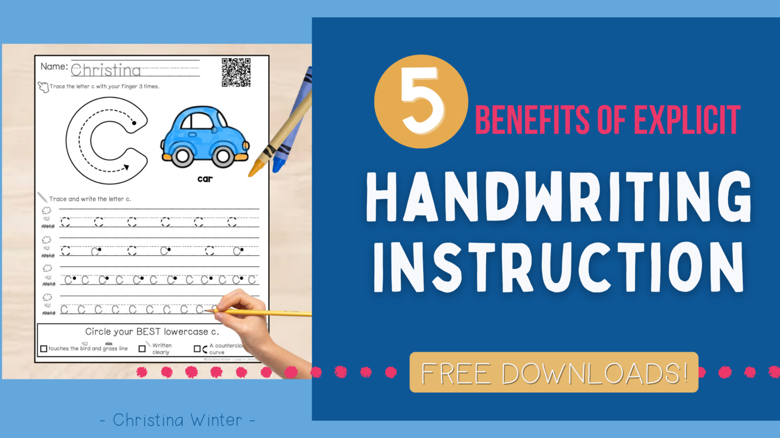 The Benefits of Handwriting Instruction - Lead in Literacy - Resources ...