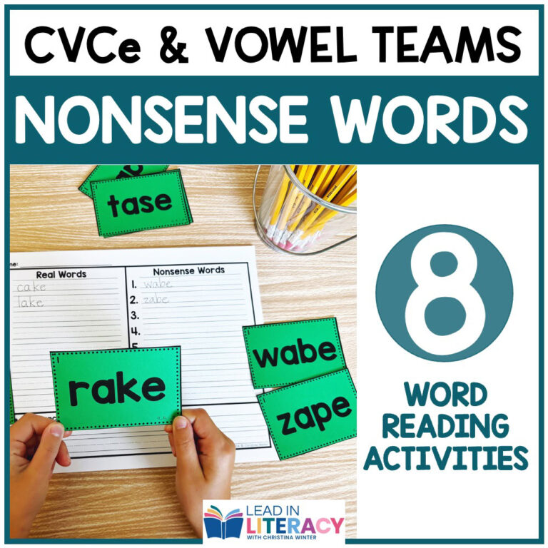 Long Vowel Activities For Beginning Readers - Lead in Literacy ...