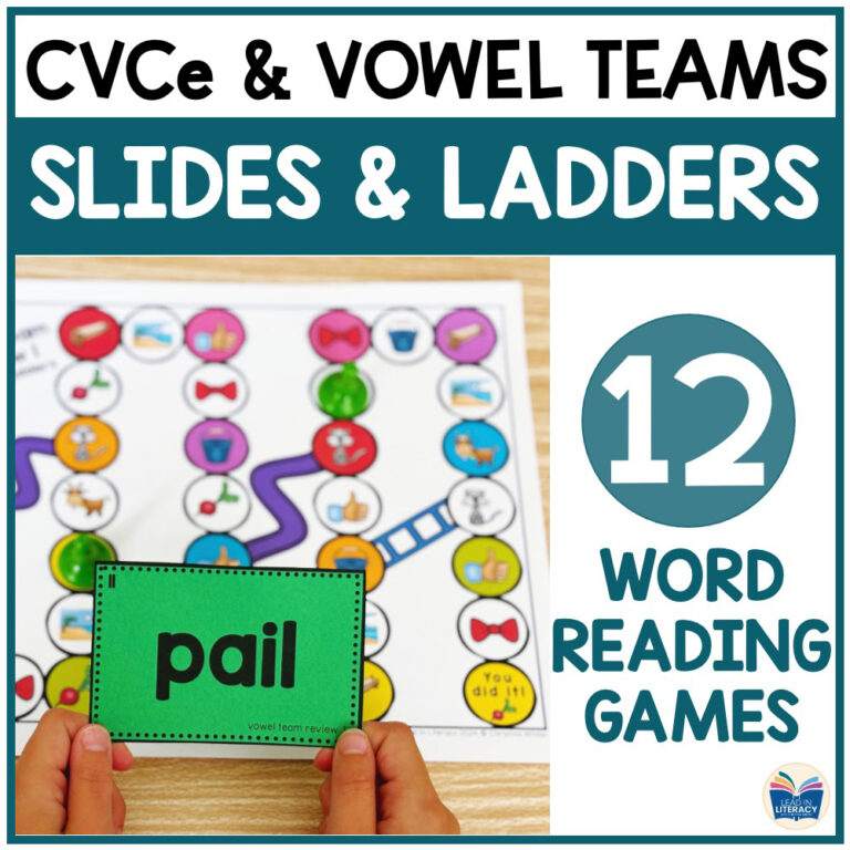 Long Vowel Activities For Beginning Readers - Lead in Literacy ...