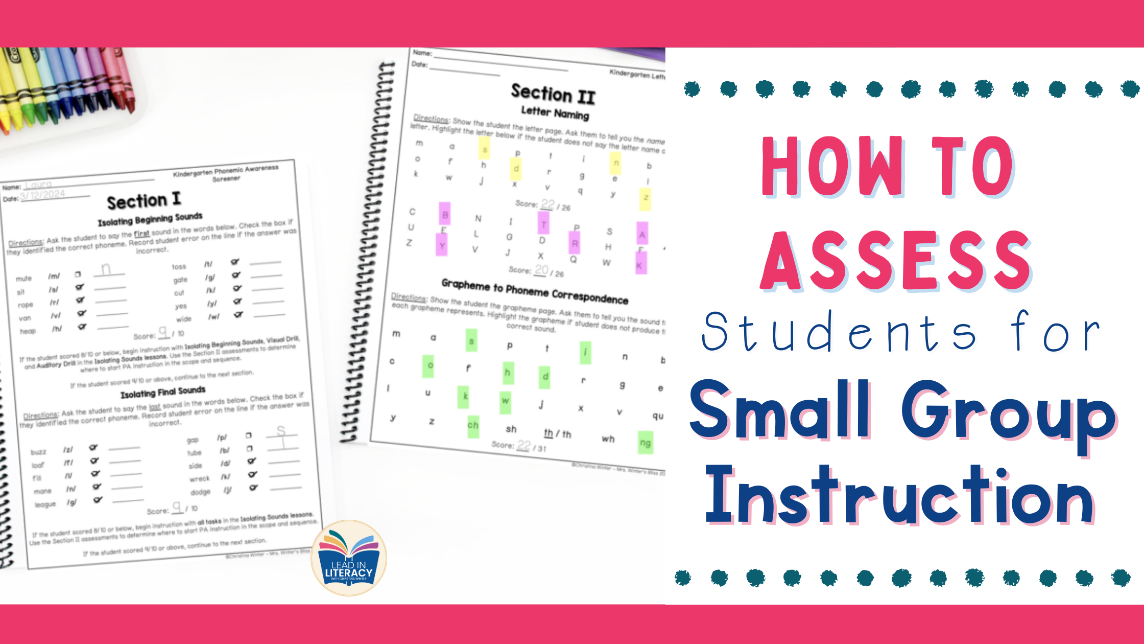 How to Assess Students for Small Group Instruction - Lead in Literacy ...