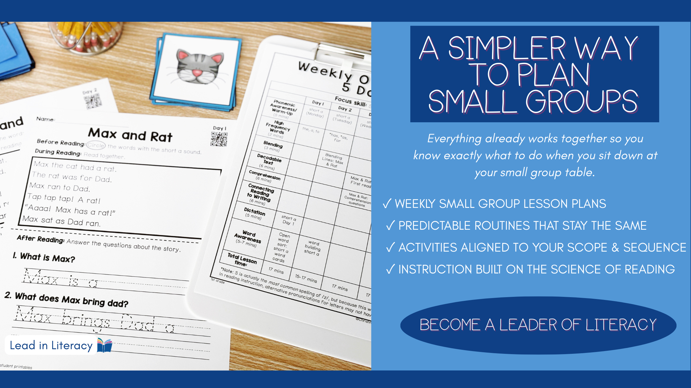 How to Schedule Your Small Group Instruction - Lead in Literacy ...